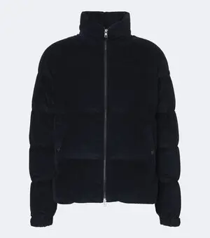 Moncler Esparron Cotton Corduroy Down Jacket - Blue
