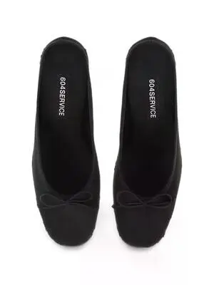 604SERVICE Distressed Satin Heeled Mules