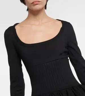 Alaïa Crinoline Wool-blend Minidress