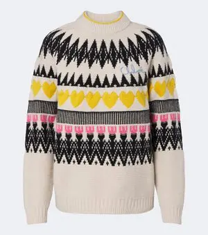 Chloé Jacquard Wool And Cashmere Sweater - Multicoloured