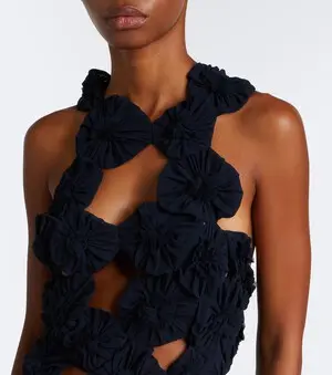 Victoria Beckham Cutout Floral-appliqué Silk Gown
