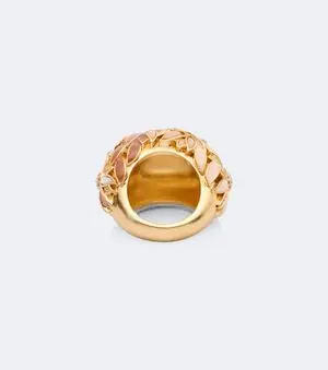 Zimmermann Botanica Embellished 16kt Gold-plated Ring