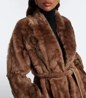 Nour Hammour Davos Shearling Wrap Coat