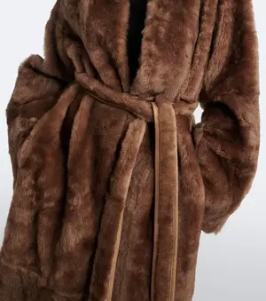Nour Hammour Davos Shearling Wrap Coat
