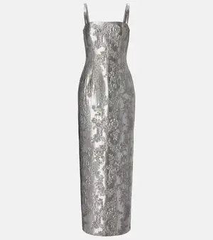 EMILIA WICKSTEAD Regina Floral Cloqué Gown - Silver