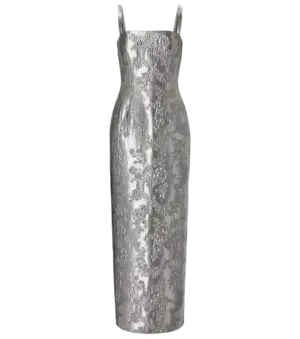 EMILIA WICKSTEAD Regina Floral Cloqué Gown - Silver