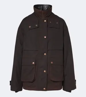 Acne Studios Oversized Cotton Canvas Down Jacket - Brown
