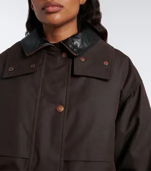 Acne Studios Oversized Cotton Canvas Down Jacket