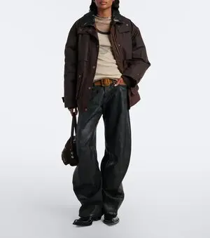 Acne Studios Oversized Cotton Canvas Down Jacket