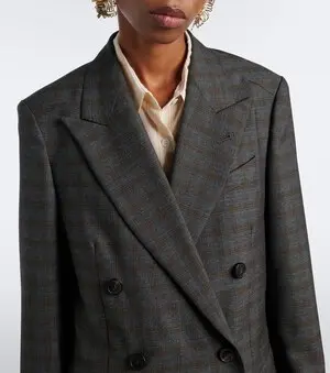 Dries Van Noten Checked Double-breasted Wool Coat
