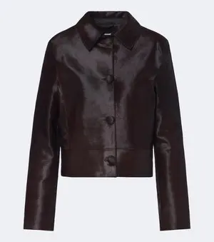 Nour Hammour Hadley Calf Hair Jacket - Brown