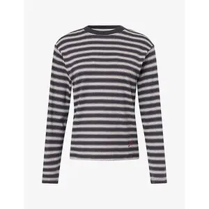 DAMSON MADDER Lilah Striped Cotton-blend T-shirt