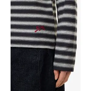 DAMSON MADDER Lilah Striped Cotton-blend T-shirt