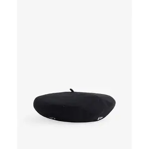 New Era New York Yankees Mlb Script Wool Beret - Black