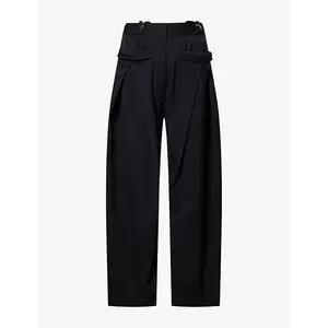 Rabanne Pantalon Straight-leg Wool Trousers - Black