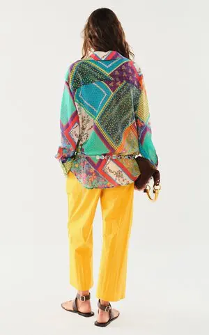 SIEDRES Lou Patchwork-print Shirt