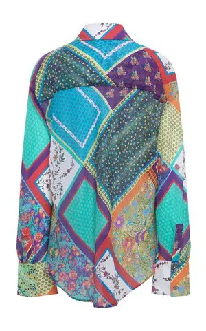 SIEDRES Lou Patchwork-print Shirt