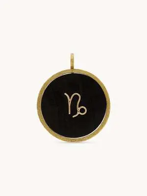 Fred Leighton Contemporary And Ebony Wood Capricorn Pendant Antonia Miletto - Gold