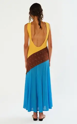 SIEDRES Fens Color-block Midi Dress