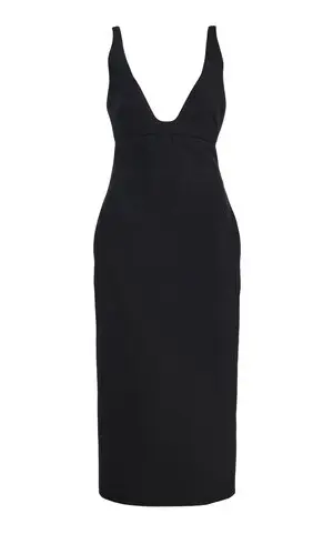Brandon Maxwell The Roxie Wool-silk Sheath Dress - Black