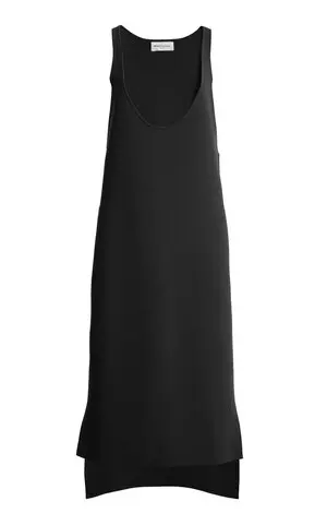 Brandon Maxwell The Bettina Scooped Knit Tank Dress - Black