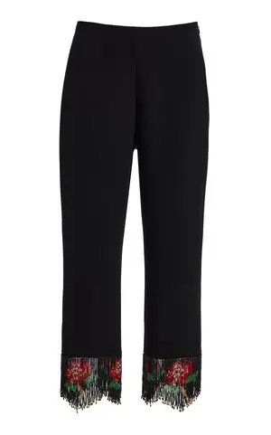 Posse Exclusive Rosanna Embellished Crepe Pants - Black