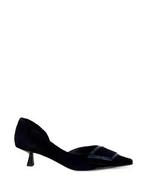 BIBI LOU Astra Pointed-toe Buckled Pumps - Blue