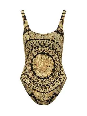 Versace Versace Elegant Costume One-Piece With Decorative Print Nero