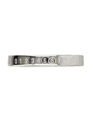 MAISON MARGIELA Numeric Logo Brass Band Ring