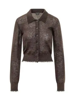 Pinko Madrid Cardigan - Marrone Java