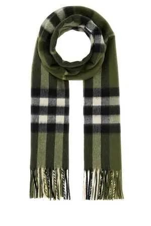 Burberry Embroidered Cashmere Scarf 170 X 32 Cm - Checked