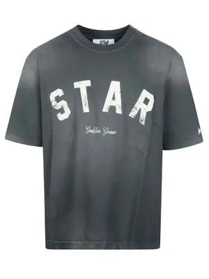 GOLDEN GOOSE 100% Cotton Crewneck T-shirt - Verde