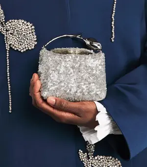 Erdem Mini Sequin-embellished Bloom Top-handle Bag