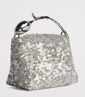 Erdem Mini Sequin-embellished Bloom Top-handle Bag