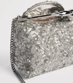 Erdem Mini Sequin-embellished Bloom Top-handle Bag