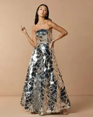 MAC DUGGAL COLLECTION Hand Embellished Strapless Ball Gown