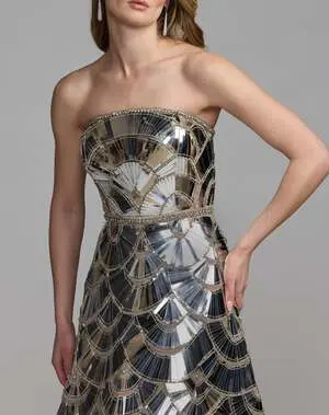 MAC DUGGAL COLLECTION Hand Embellished Strapless Ball Gown
