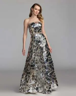 MAC DUGGAL COLLECTION Hand Embellished Strapless Ball Gown