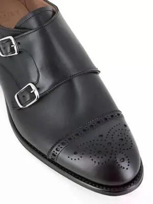 CHEANEY Brogue Double-strap Monk Shoes