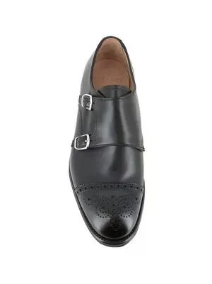 CHEANEY Brogue Double-strap Monk Shoes
