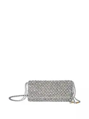 HIBOURAMA Aurora Crystal-embellished Clutch Bag - Silver