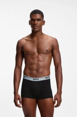 BOSS Three-pack Stretch-cotton Trunks
