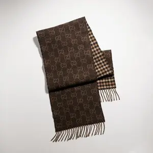 Gucci Reversible Wool Cashmere Scarf