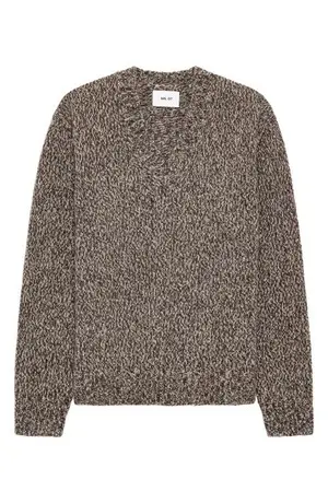 Nn07 Flint V-neck Wool Blend Sweater - Deep Truffle