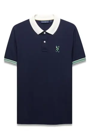Psycho Bunny Drew Contrast Collar Pima Cotton Piqué Polo