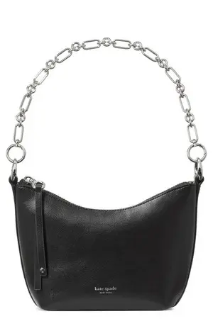 Kate Spade New York Mini Halo Smooth Leather Chain Shoulder Bag - Black