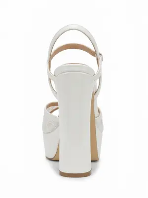 FOREVER & ALWAYS SHOES Naomi Lace Bridal Platform High Heels