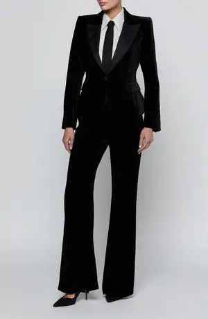 L'Agence Philippa Velvet Tuxedo Blazer