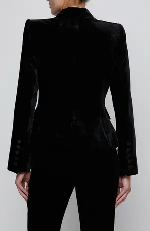 L'Agence Philippa Velvet Tuxedo Blazer