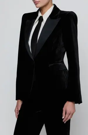 L'Agence Philippa Velvet Tuxedo Blazer